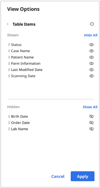 📖 View Options – Medit Help Center