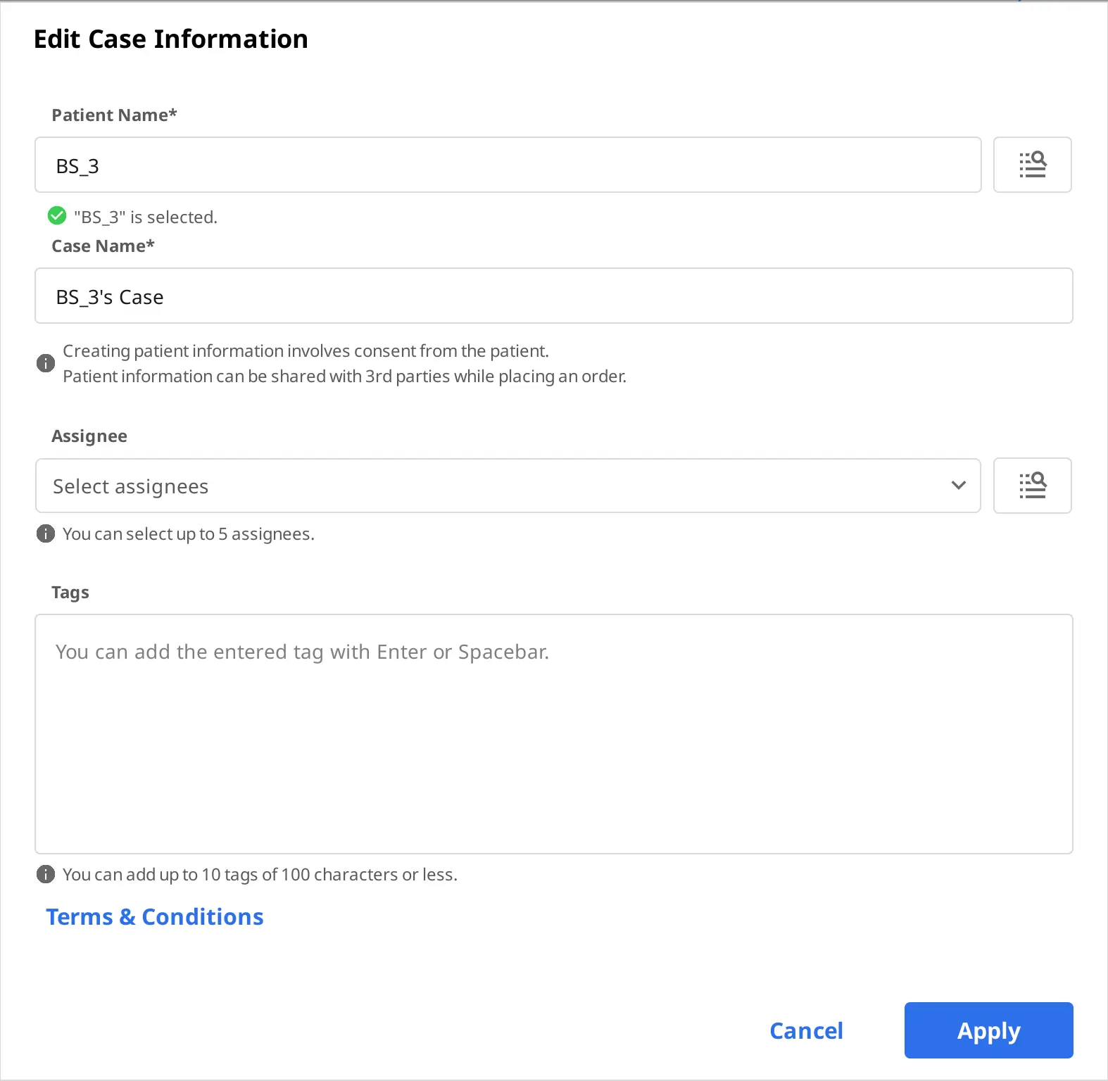 📖 Create/Edit/Clone/Delete Case – Medit Help Center