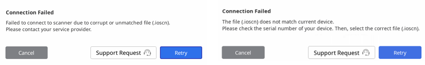 Scanner Connection Failure Due to .ioscn File Mismatch – Medit Help Center