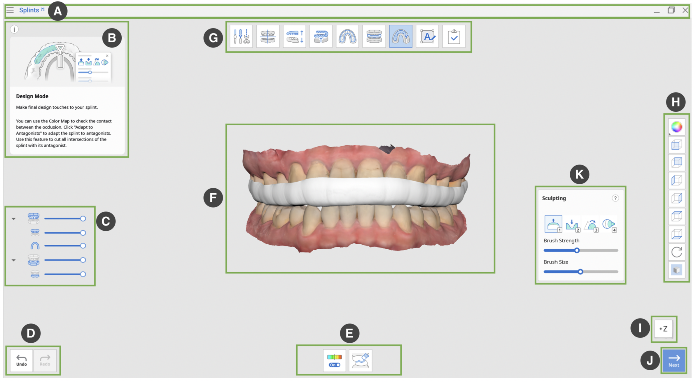 User interface – Medit Help Center